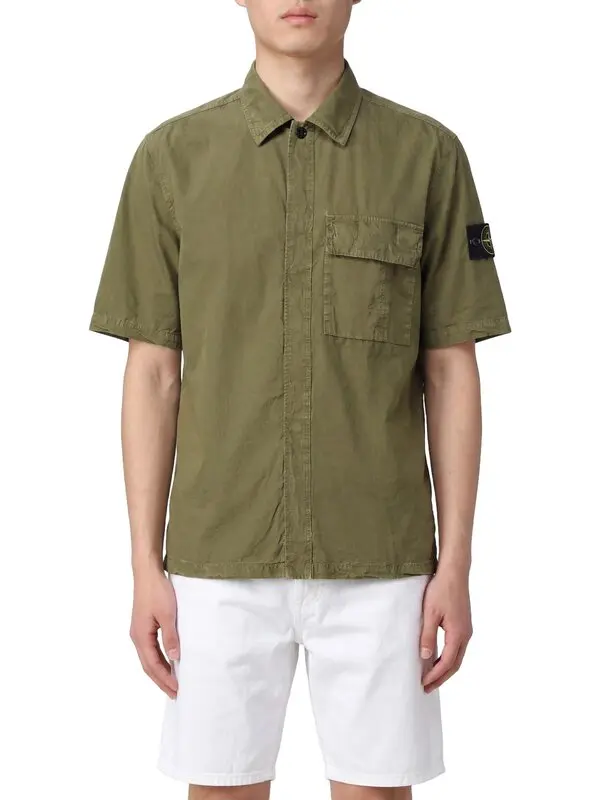 Stone Island Casual Cotton Shirt - Military