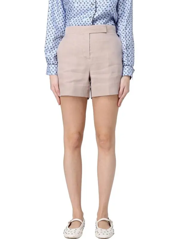 Max Mara Silk High-waisted Shorts - Brown