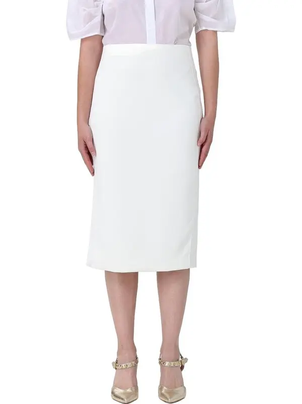 Elisabetta Franchi Straight Skirt - White