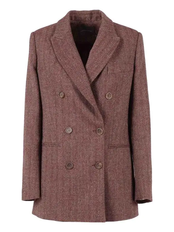 Lorena Antoniazzi Double-breasted Jacket - Burgundy