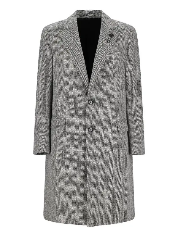 LARDINI Tailored Coat - Black
