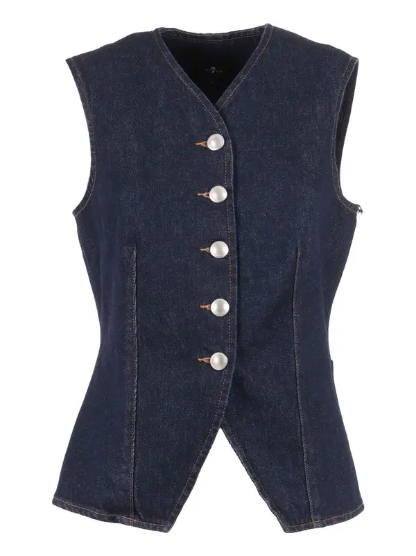 7 For All Mankind Waistcoat - Blue