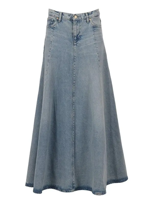 7 For All Mankind Denim Maxi Skirt - Gnawed Blue