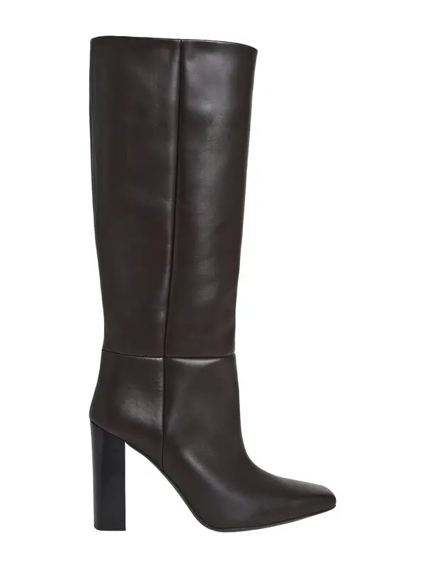 Brioni Calfskin Knee-high Boots - Brown