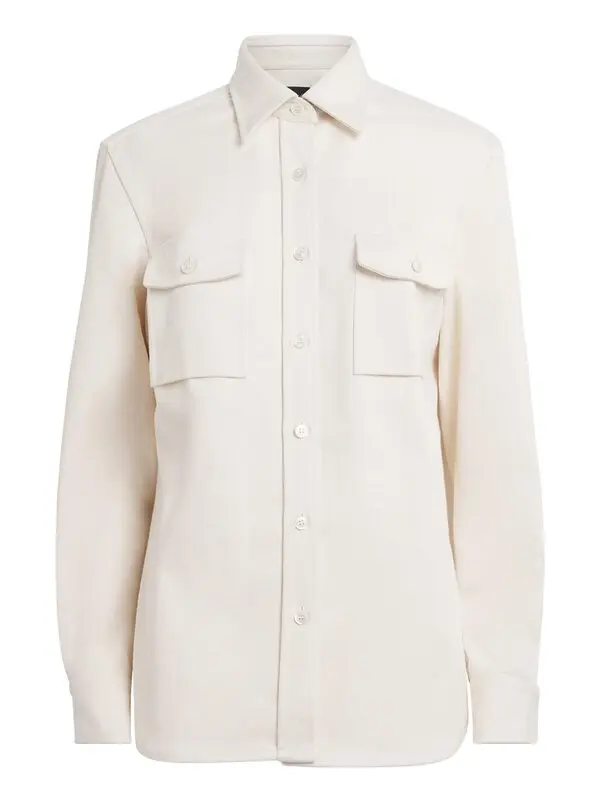 Brioni Cotton-silk Denim Shirt - Grey