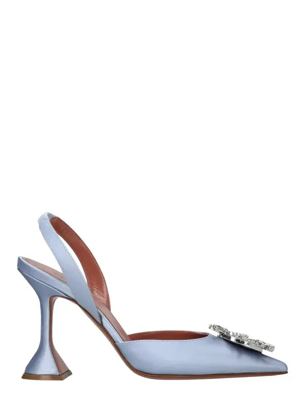 Amina Muaddi Begum 95 Slingback Heels - Purple
