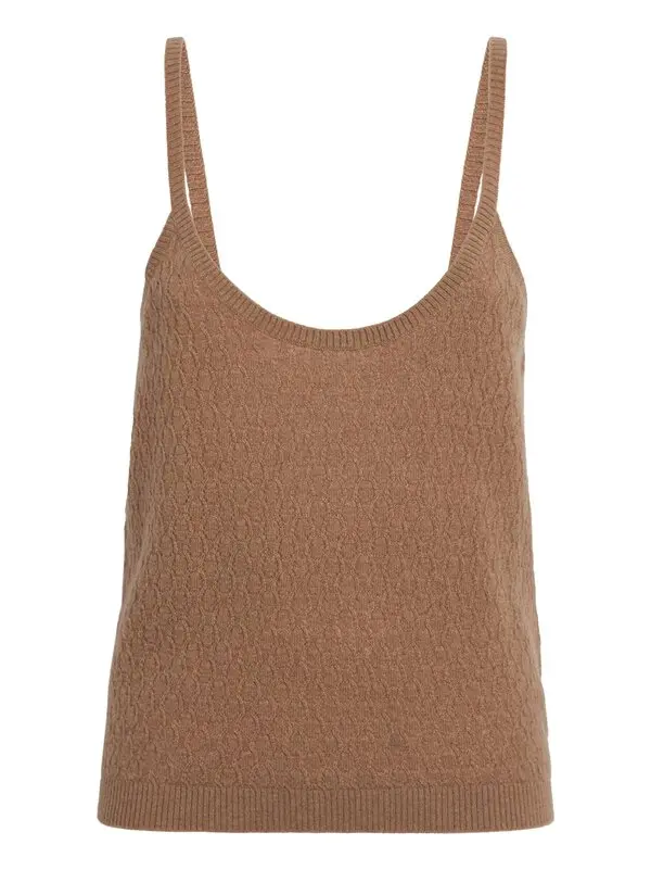 Le Kasha Organic Cashmere Tank Top - Beige