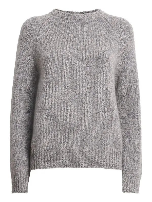 Johnstons Of Elgin Cashmere-cotton Bay Sweater - Grey