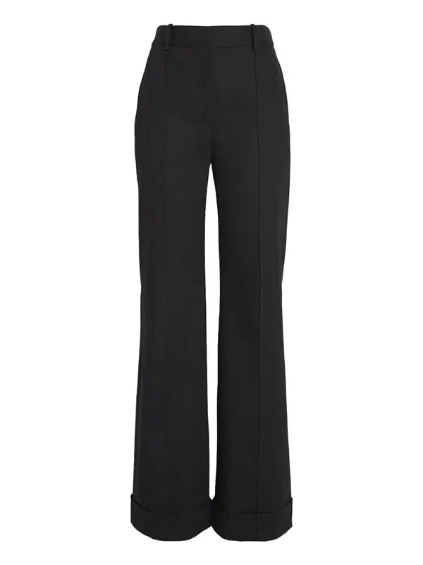 Adam Lippes Denim Deeda Tailored Trousers - Black