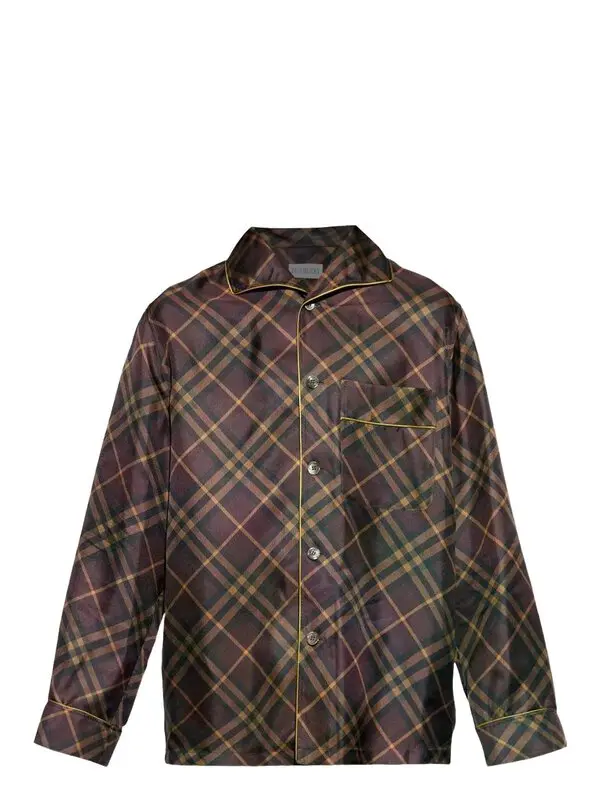 Burberry Checked Pocket Shirt - Brown