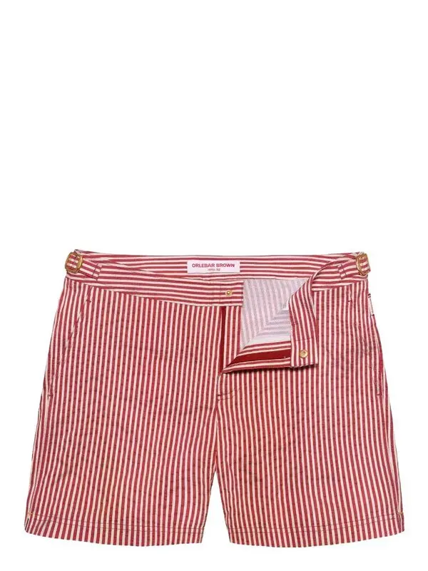 Orlebar Brown Bulldog Striped Swim Shorts - Red