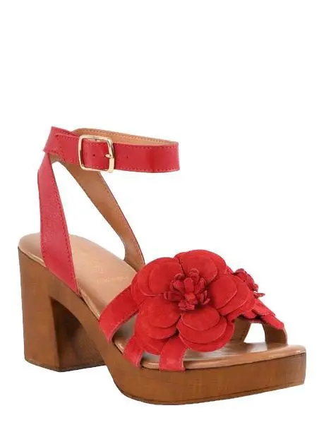 Seychelles Chasing Sunsets Platform Sandals - Red