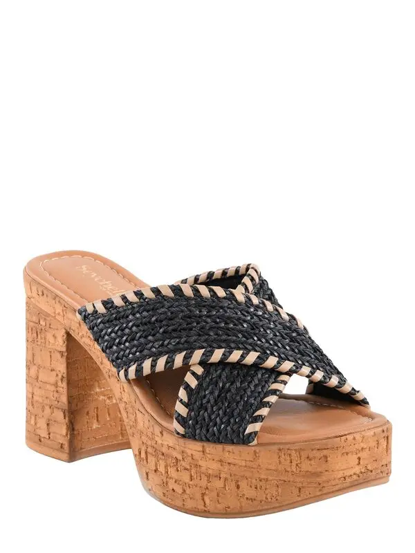 Seychelles Encore Platform Slide Sandal - Black