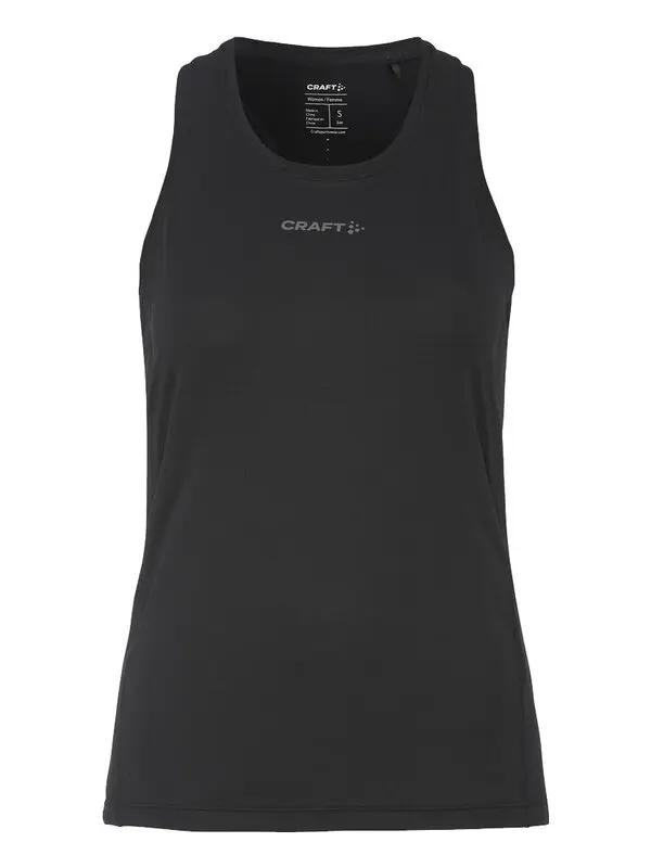 CRAFT Essence Perforated Jersey Racerback Tank - Black