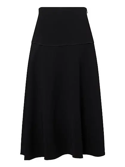Theory Woven Midi Skirt - Black