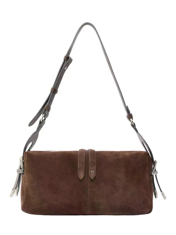 Pinko Love Birds-detail Shoulder Bag - Brown