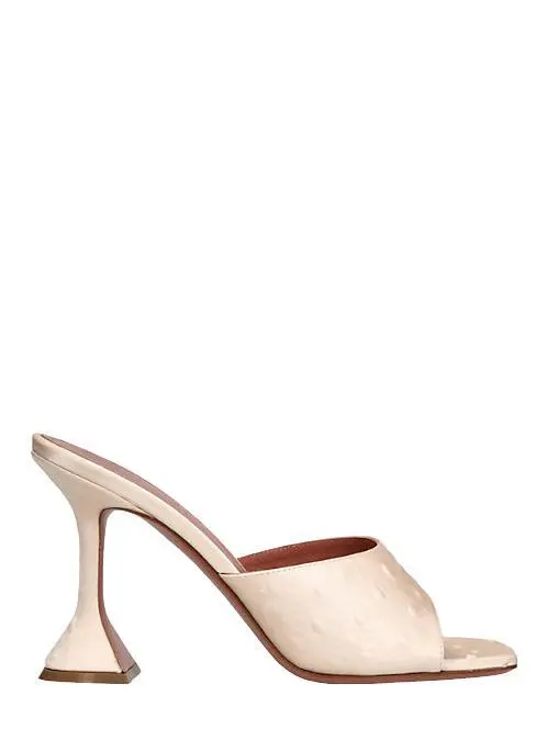 Amina Muaddi Lupita 95 Heeled Mules - Champagne