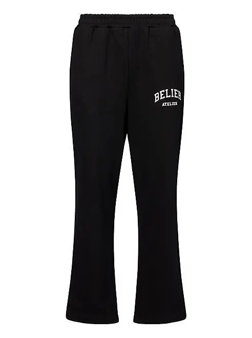 BELIER Campus Logo-print Cotton Jogging Bottoms - Black