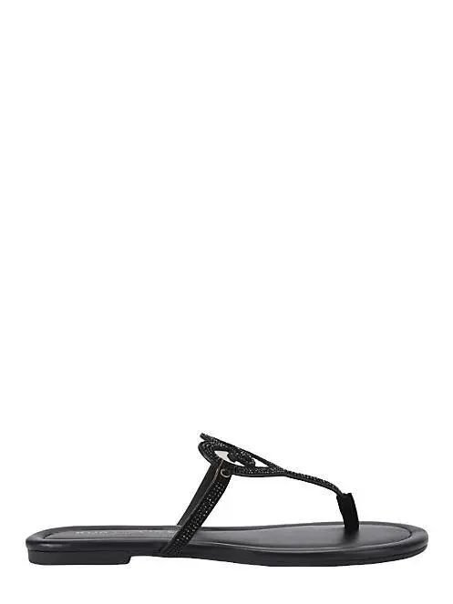Kurt Geiger Leather Heart T-bar Sandals - Black