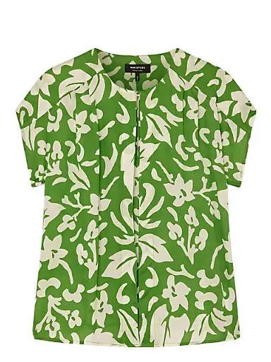 Whistles Floral-print Short-sleeved Blouse - Multi-coloured