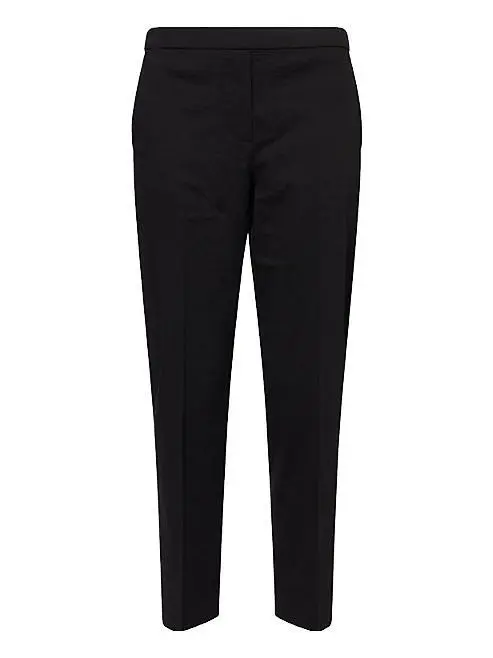 Theory Tapered-leg Woven Trousers - Black