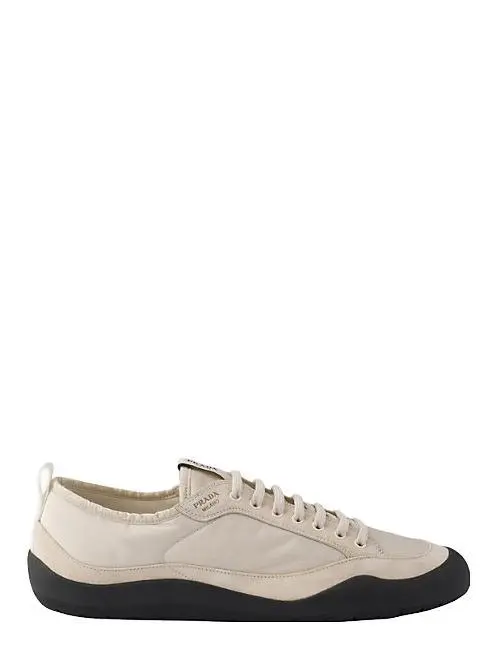 Prada Speedrock Re-nylon And Suede Trainers - Neutral