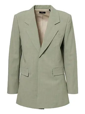 Theory Relaxed Wool-blend Blazer - Vetiver Melange