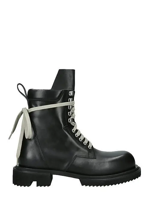Rick Owens Low Army Gabe Leather Ankle Boots - Black