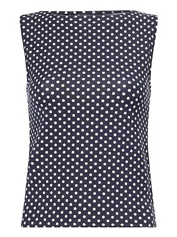REFORMATION Dusk Polka-dot Stretch-jersey Top - Dream Dot