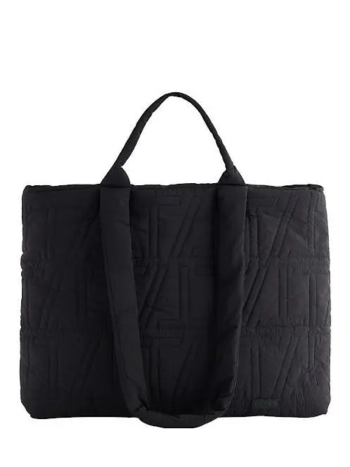 TALA Essentials Quilted Woven Tote Bag - Black