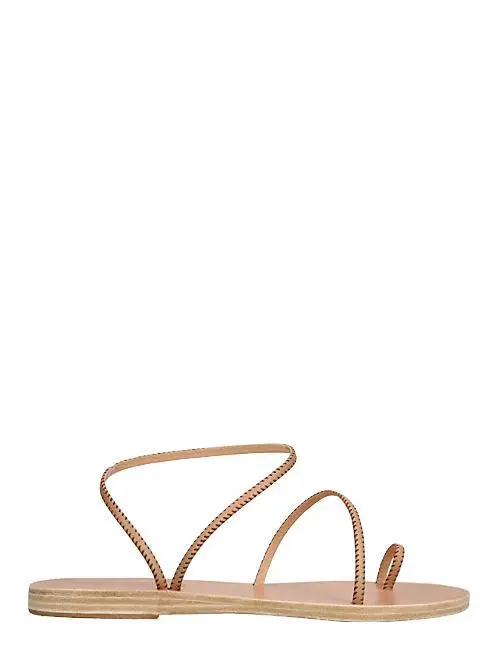 ANCIENT GREEK SANDALS Eleftheria Stitch Leather Sandals - Beige