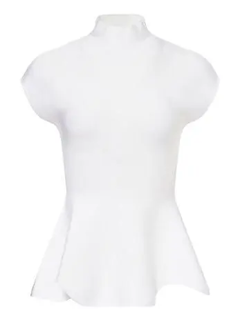 Khaite Andra Stand-collar Knit Top - Glaze