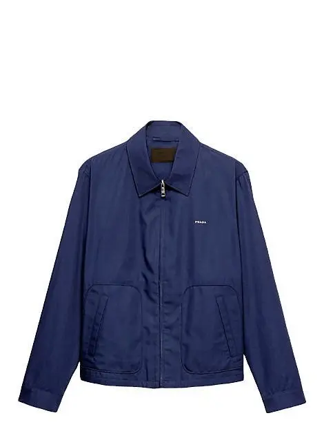 Prada Technical Cotton-blend Blouson Jacket - Blue