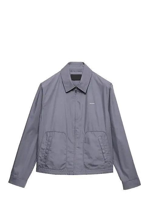 Prada Technical Cotton-blend Blouson Jacket - Grey