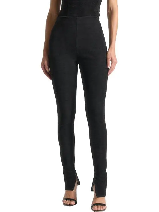 Manière De Voir Suede Leggings - Black