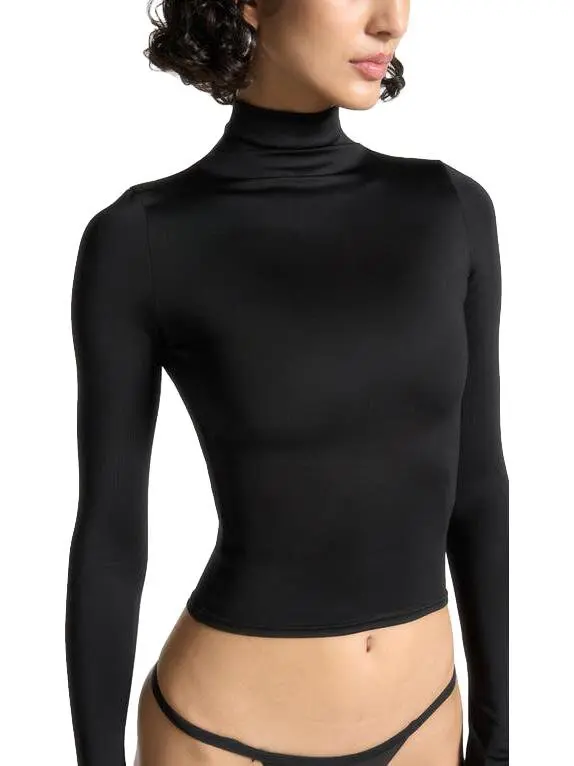 Manière De Voir Ternelle Mock Neck Top - Black