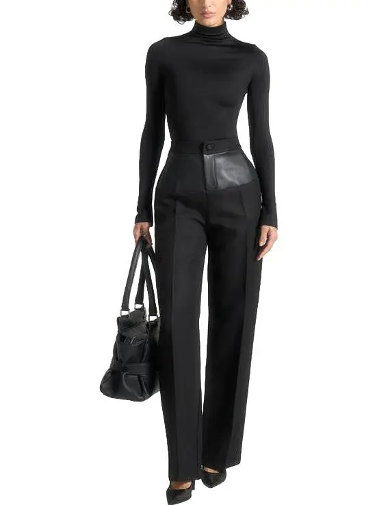Manière De Voir Ternelle Mock Neck Top - Black