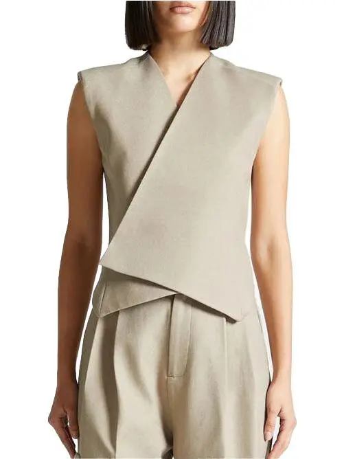 Manière De Voir Tailored Wrap Waistcoat - Beige