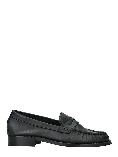 DUKE + DEXTER Ezra Leather Penny Loafers - Black