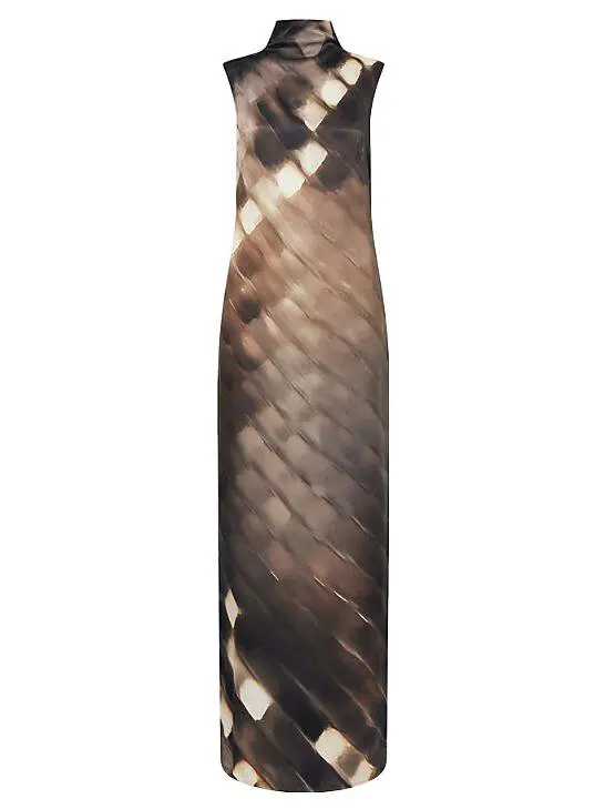 Camilla And Marc Graphic-pattern Woven Maxi Dress - Choc Asper Print