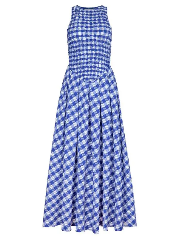 UNTITLED IN MOTION Annah Ruched Plaid Midi Dress - Ios Check