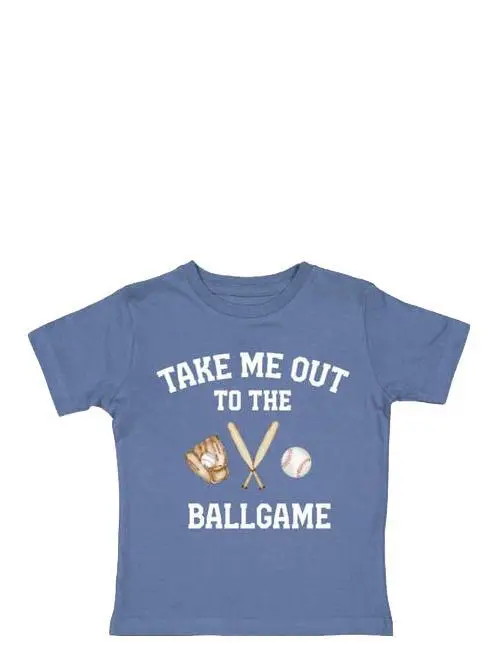 SWEET WINK Take Me Out To The Ballgame Short Sleeve T-shirt - Indigo
