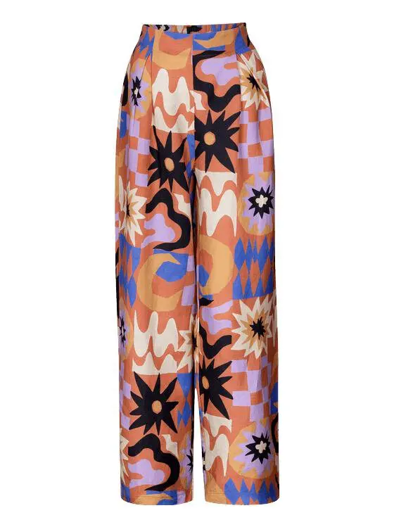 UNTITLED IN MOTION Yarma Printed Wide-leg Pants - Agalma