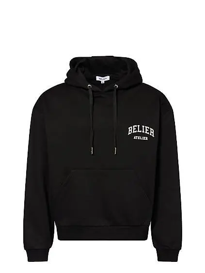 BELIER Logo-print Cotton Hoody - Black