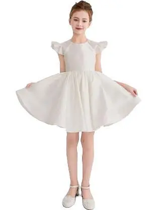 TULLEEN Ruffle Sleeve Flare Dress - White