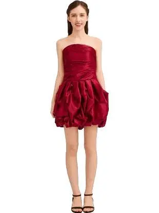 TULLEEN Dramatic Flare Dress - Burgundy