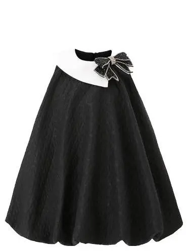 TULLEEN Monochrome Charm Bow Dress - Black
