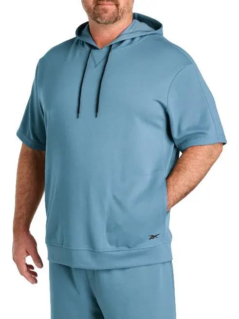 REEBOK Big & Tall Supersoft 24/7 Short-sleeve Hoodie - Warped Blue