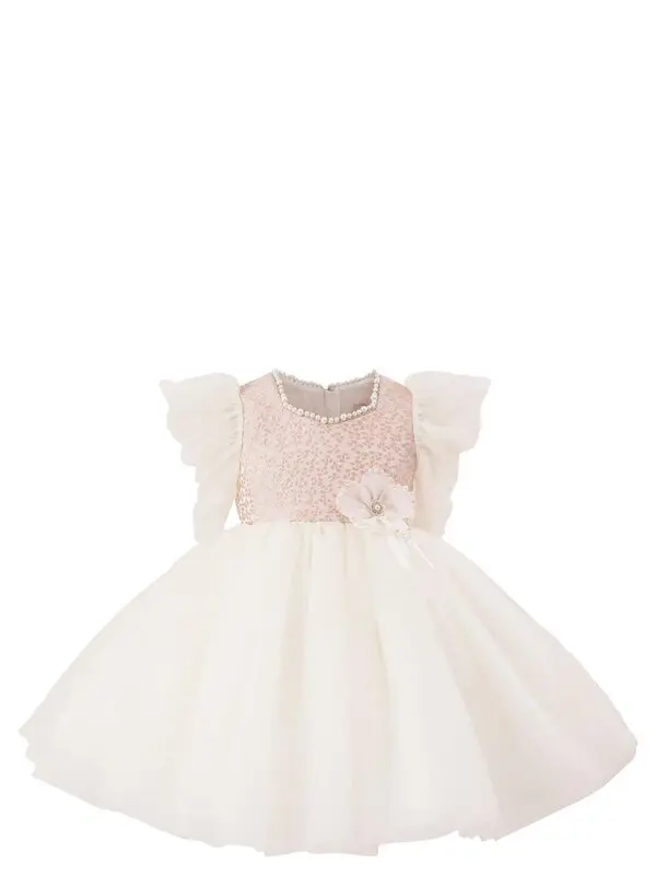 TULLEEN Puff Bloom Tulle Dress - Pink