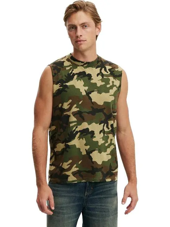 COTTON ON Everyday Fit Muscle - Camo Wash